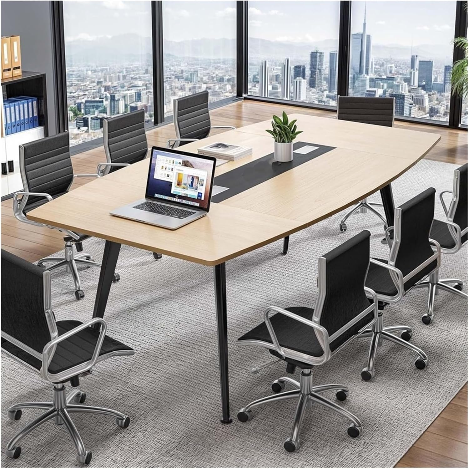 Amazon.com: TIMERAGE Conference Tables 6 FT Conference Table, 70.8 ...