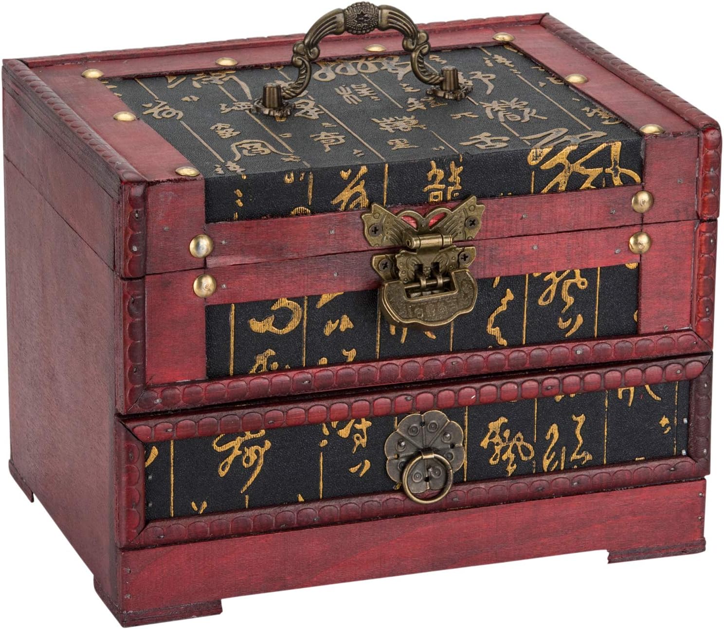 Amazon.com: Primo Supply Rustic Wooden Lock Box - Asian-Style Box with ...