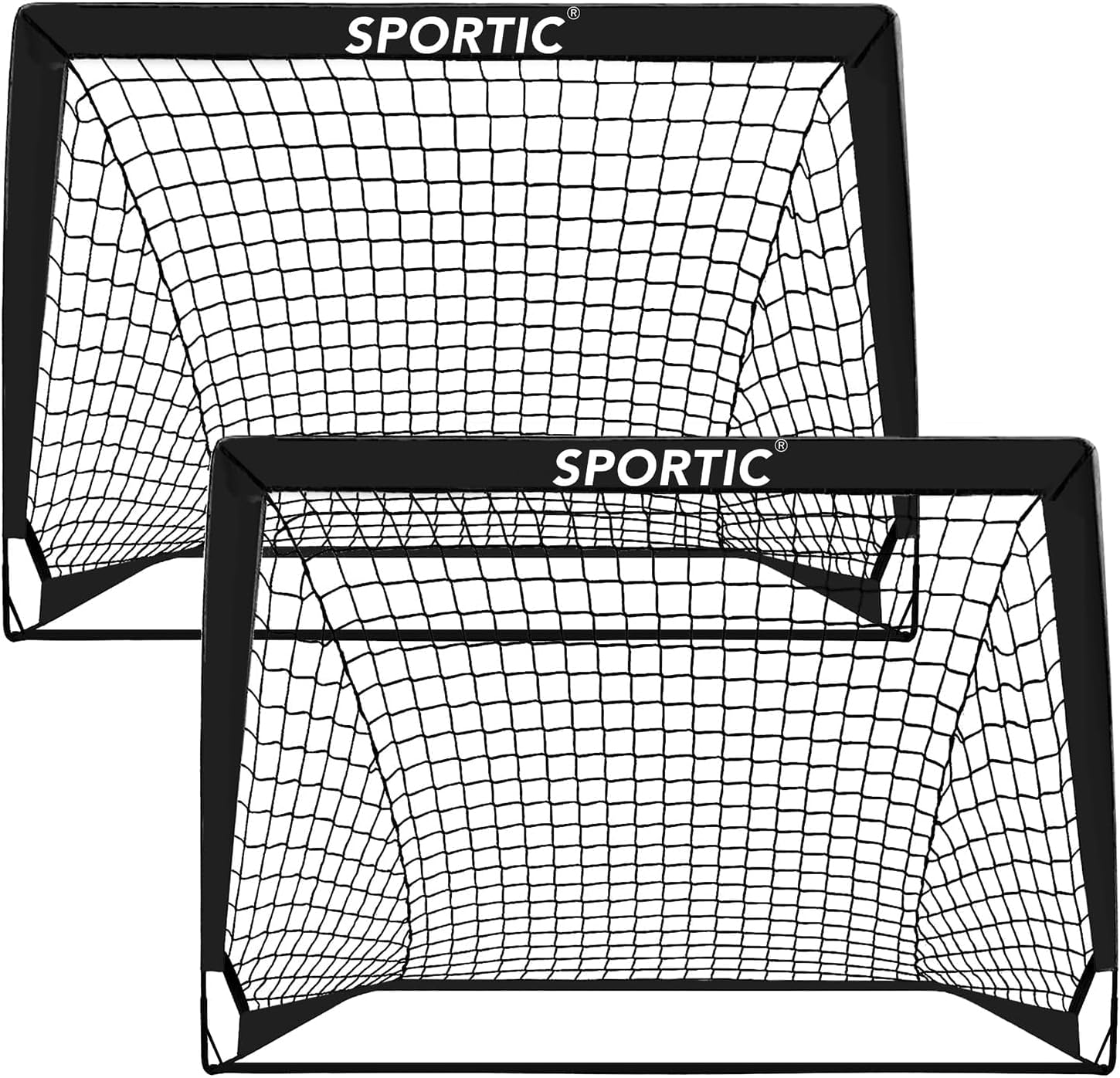 Amazon.com : 2 Pack 4' x 3' Soccer Goal Net Set, Pop Up Kids Practice ...