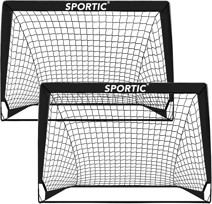 Amazon.com : 2 Pack 4' x 3' Soccer Goal Net Set, Pop Up Kids Practice ...