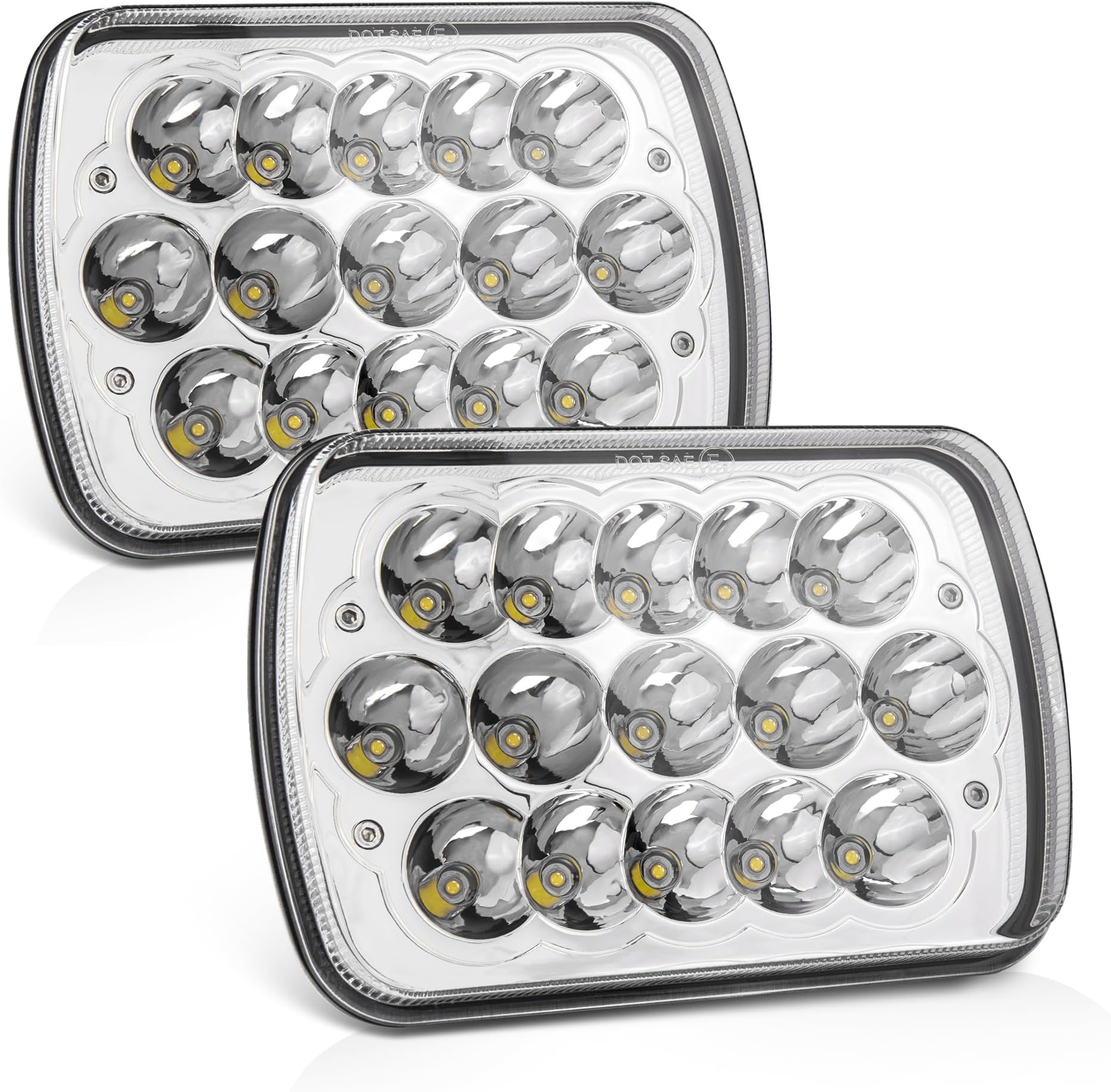 Amazon.com: BESTZHEYU 2PCS 5x7 7x6'' Sealed LED Headlights Compatible ...