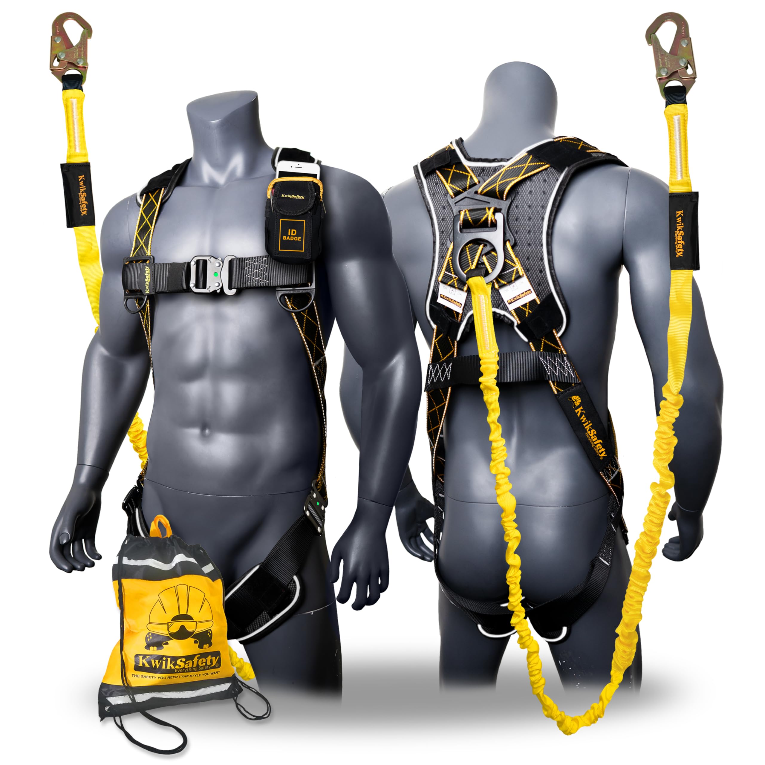 Snapklik.com : SCORPION DiamondBACK Safety Harness Full Body Fall Protection Harness W/ 6ft ...