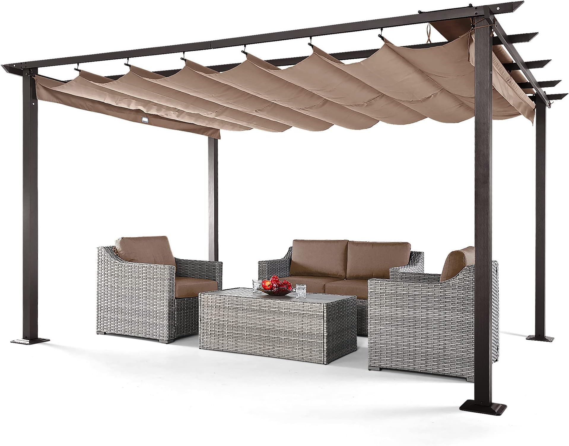 Amazon.com: Kozyard Morgan Outdoor Extra-Large Gray Aluminum Frame ...