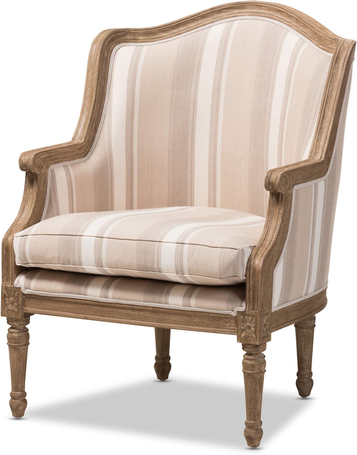 Amazon.com: Baxton Studio Charlemagne Traditional French Accent Chair ...
