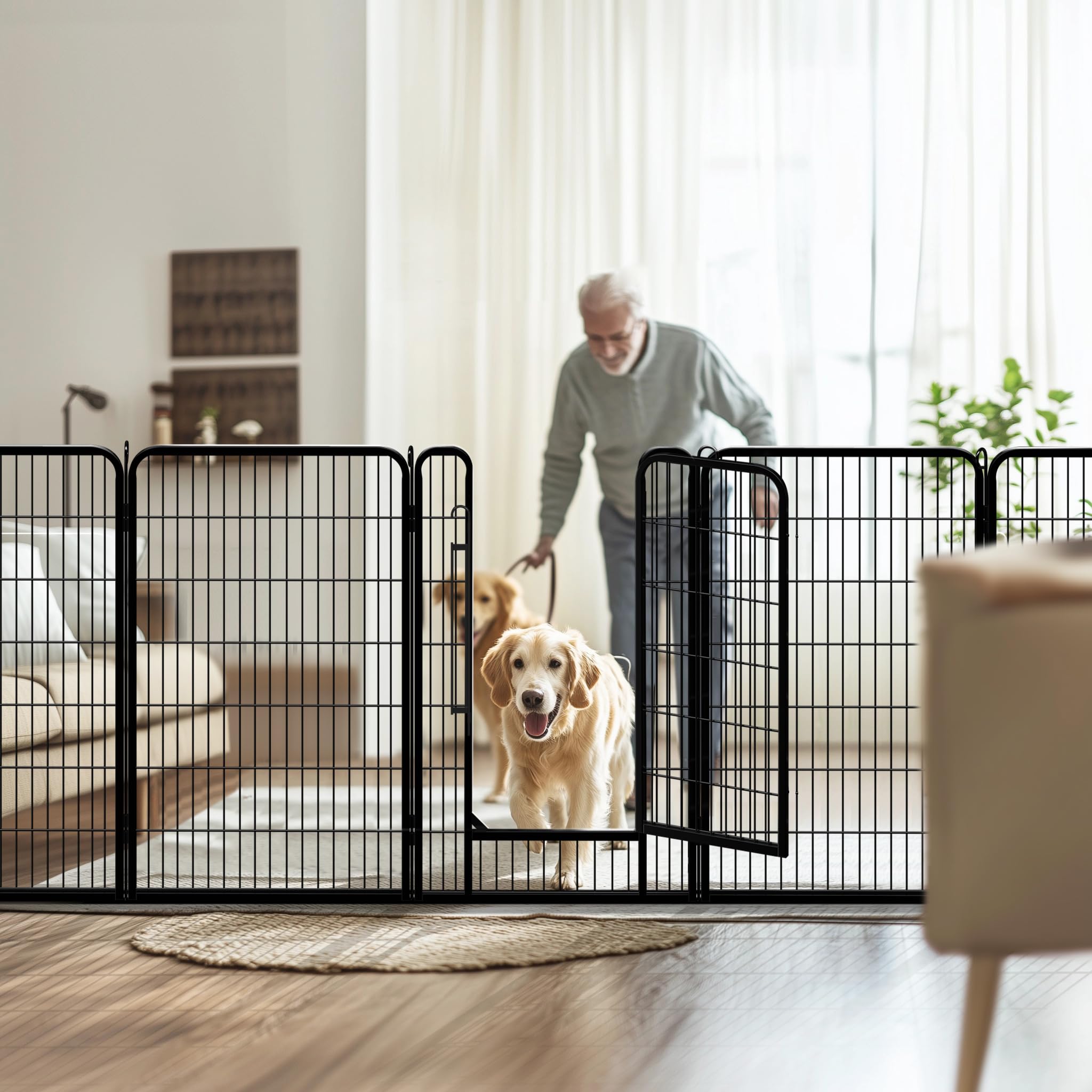 Snapklik.com : Dog Playpen Outdoor, 47 Inch 8 Panels Dog Pen Indoor ...