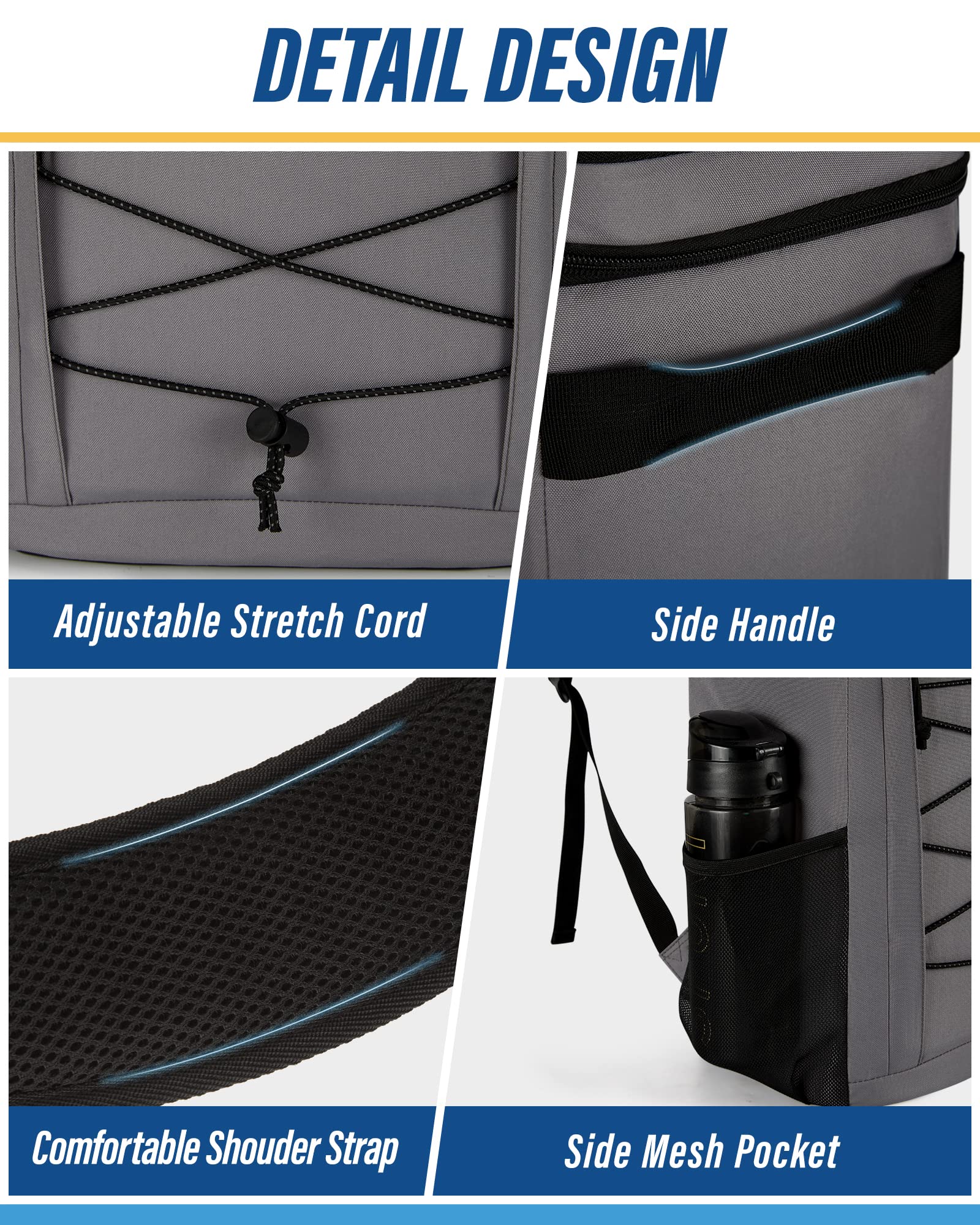 Snapklik.com : SUNLUG Cooler Backpack 30 Cans Large Backpack Cooler ...