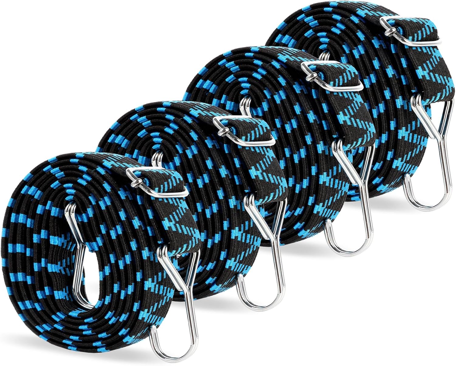 Adjustable Bungee Cords, Bungee Cords with Hooks Heavy Duty, Flat High ...