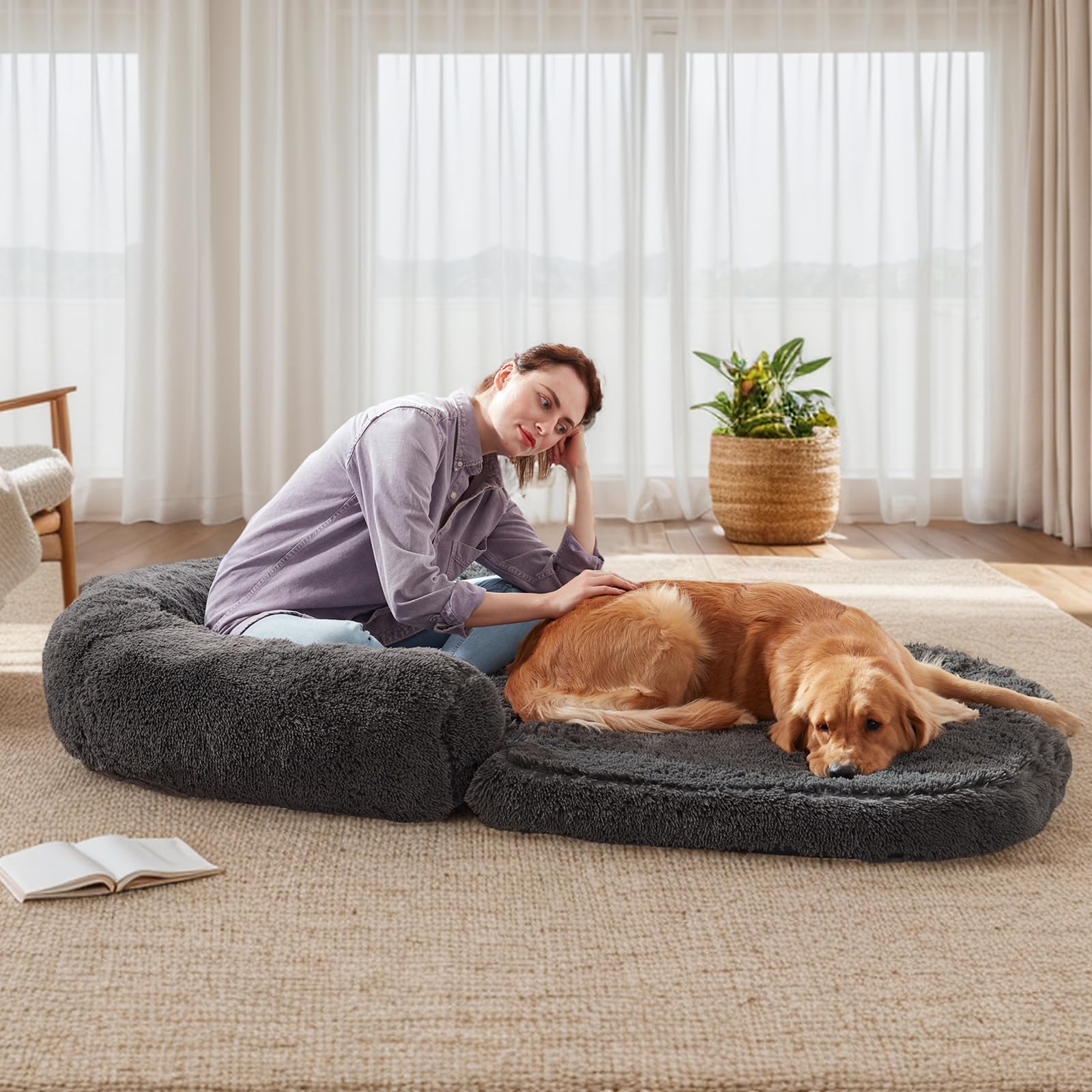 Snapklik.com : YAEM Foldable Human Dog Bed For People Adult, Memory ...