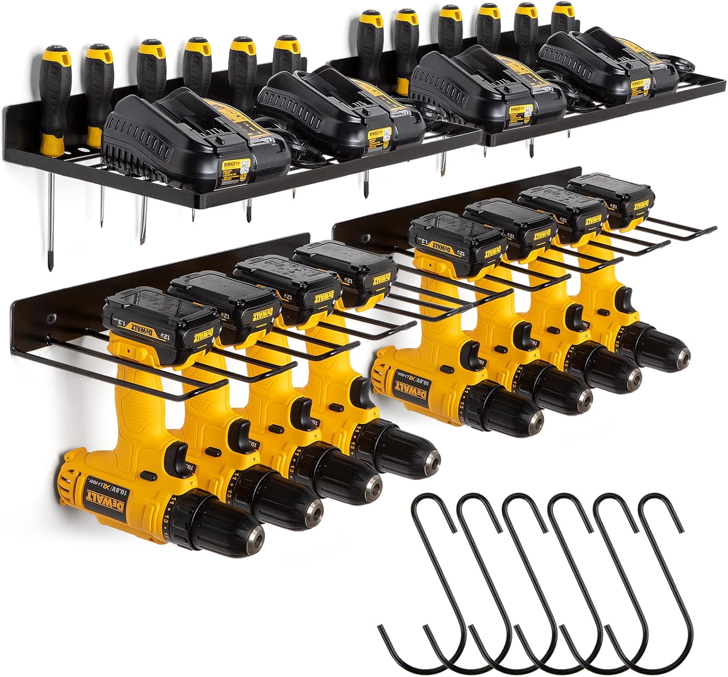 Amazon.com: Power Tool Organizer Wall Mount 4 Pack,Heavy Duty Floating ...
