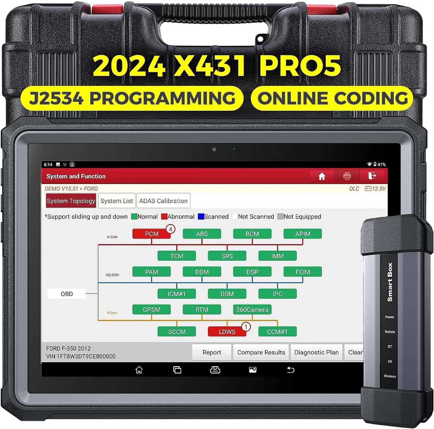 LAUNCH X431 PRO5 Scan Tool, J2534 Reprogramming Tool, ECU Online Coding ...