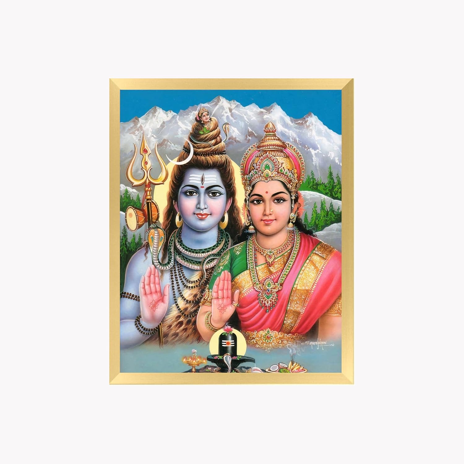 Amazon.com: Sticaro | Premium Hindu Lord Shiva And Parvathi Goddess ...