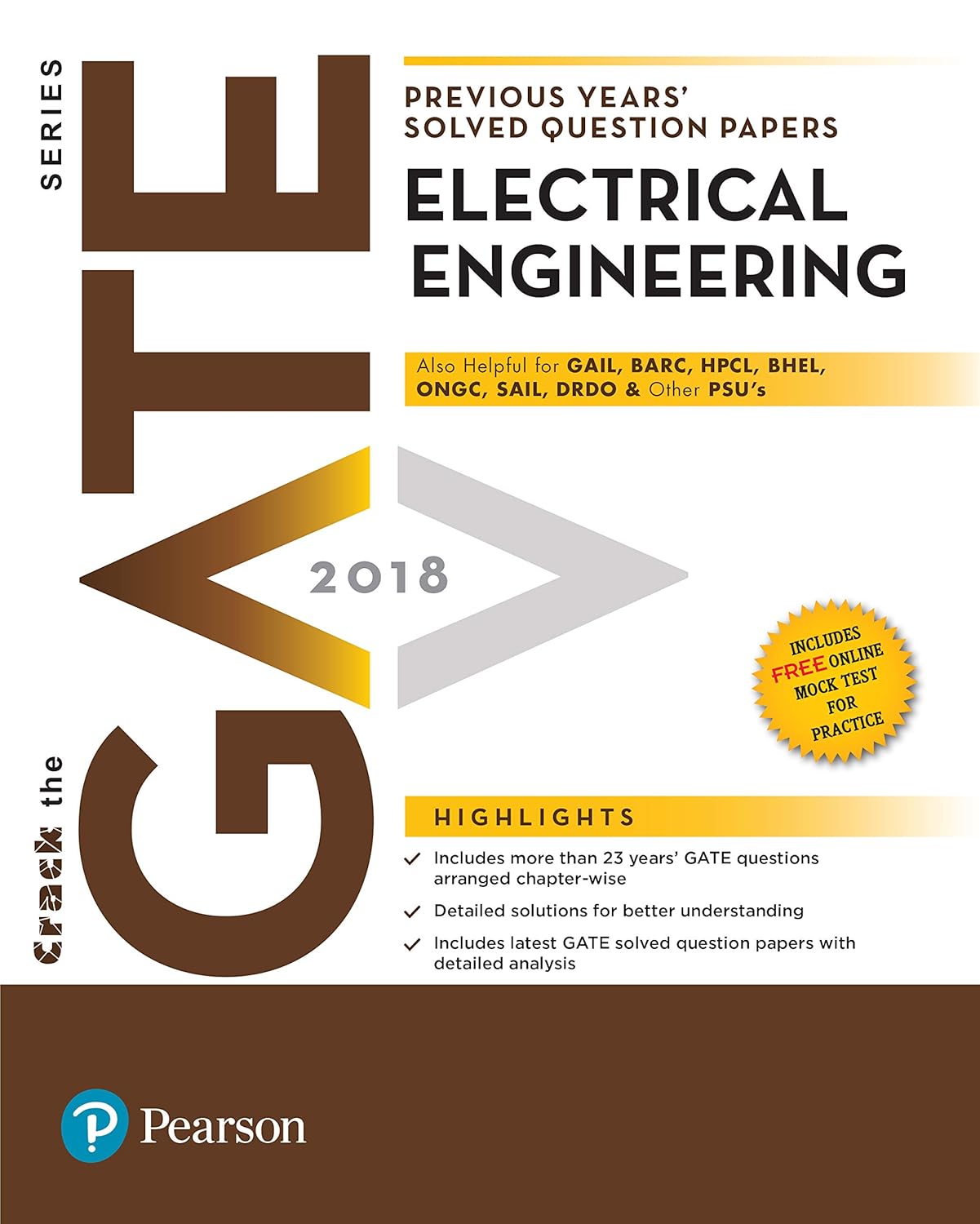 Buy Previous Years’ Solved Question Papers GATE 2018 | Electrical ...