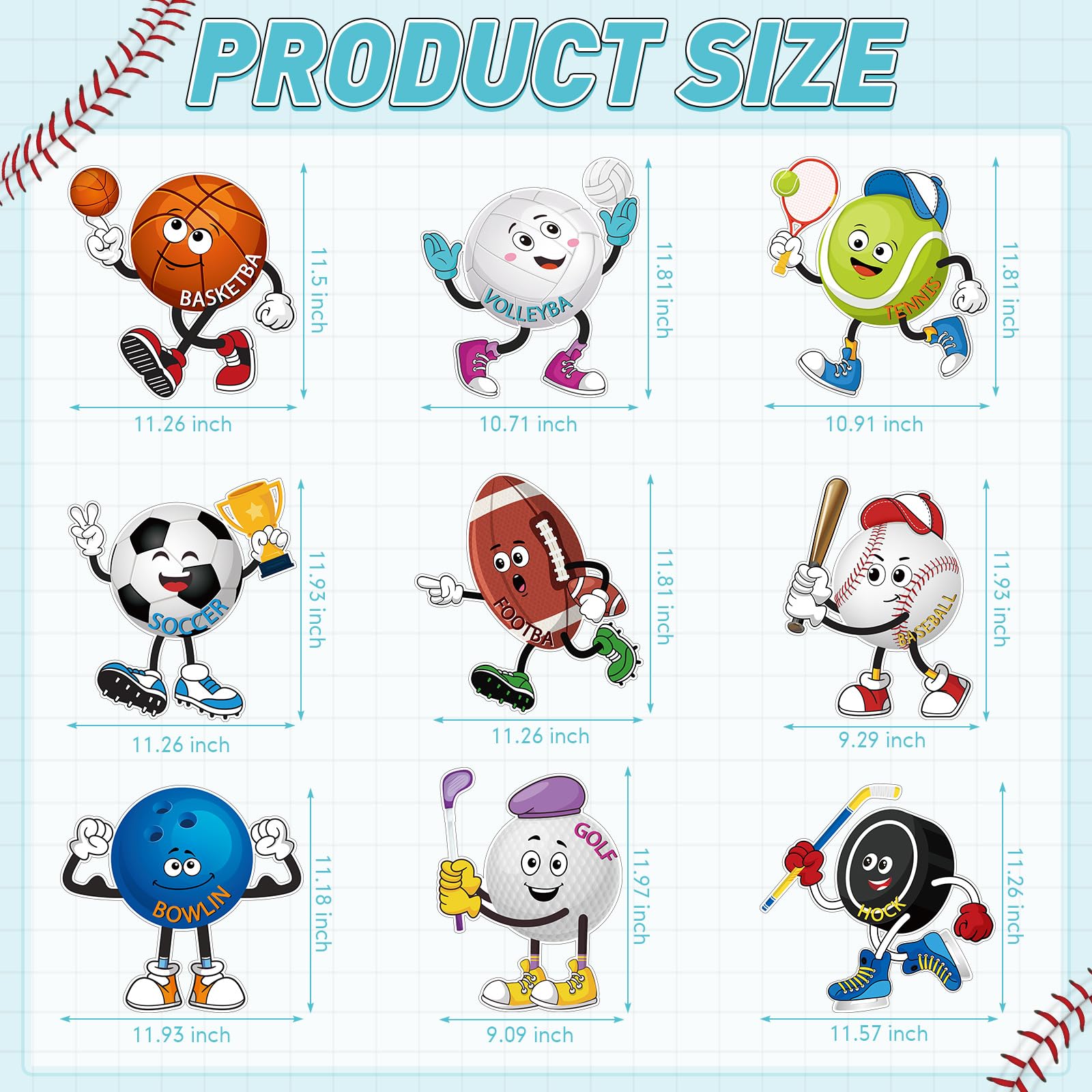 Snapklik.com : Sports Bulletin Board Decorations Cute Classroom Banner ...