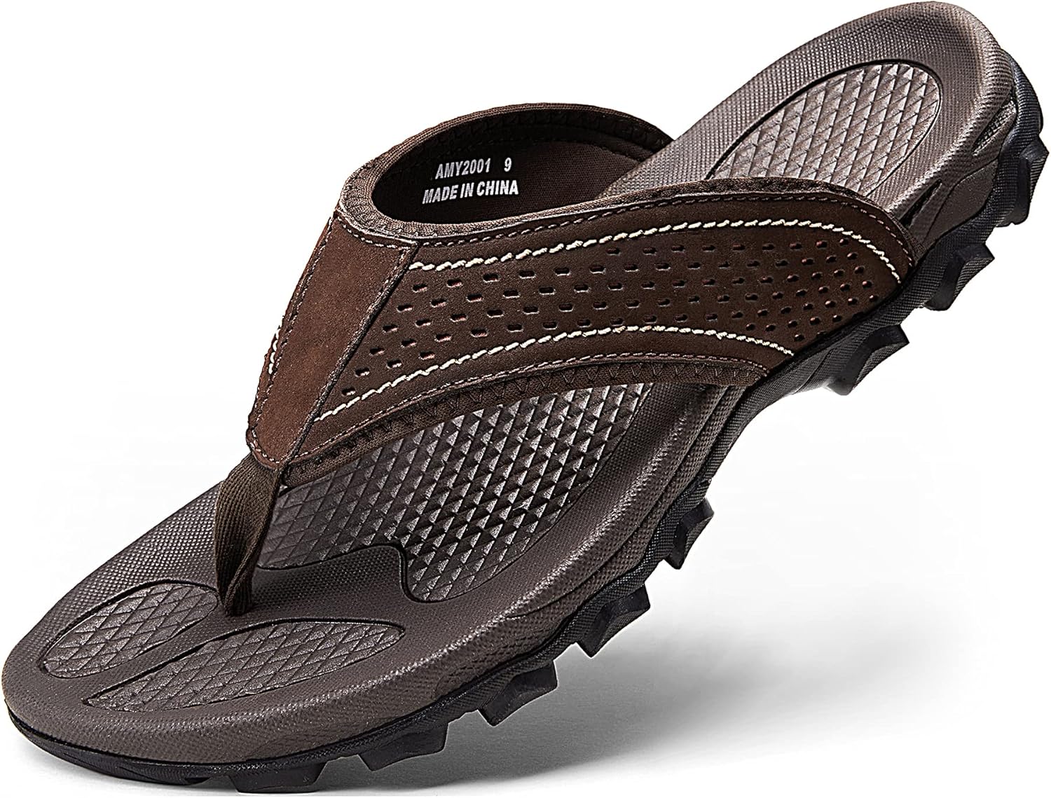 Amazon.com | Jousen Men's Sandals Leather Sandals for Men Arch Support ...