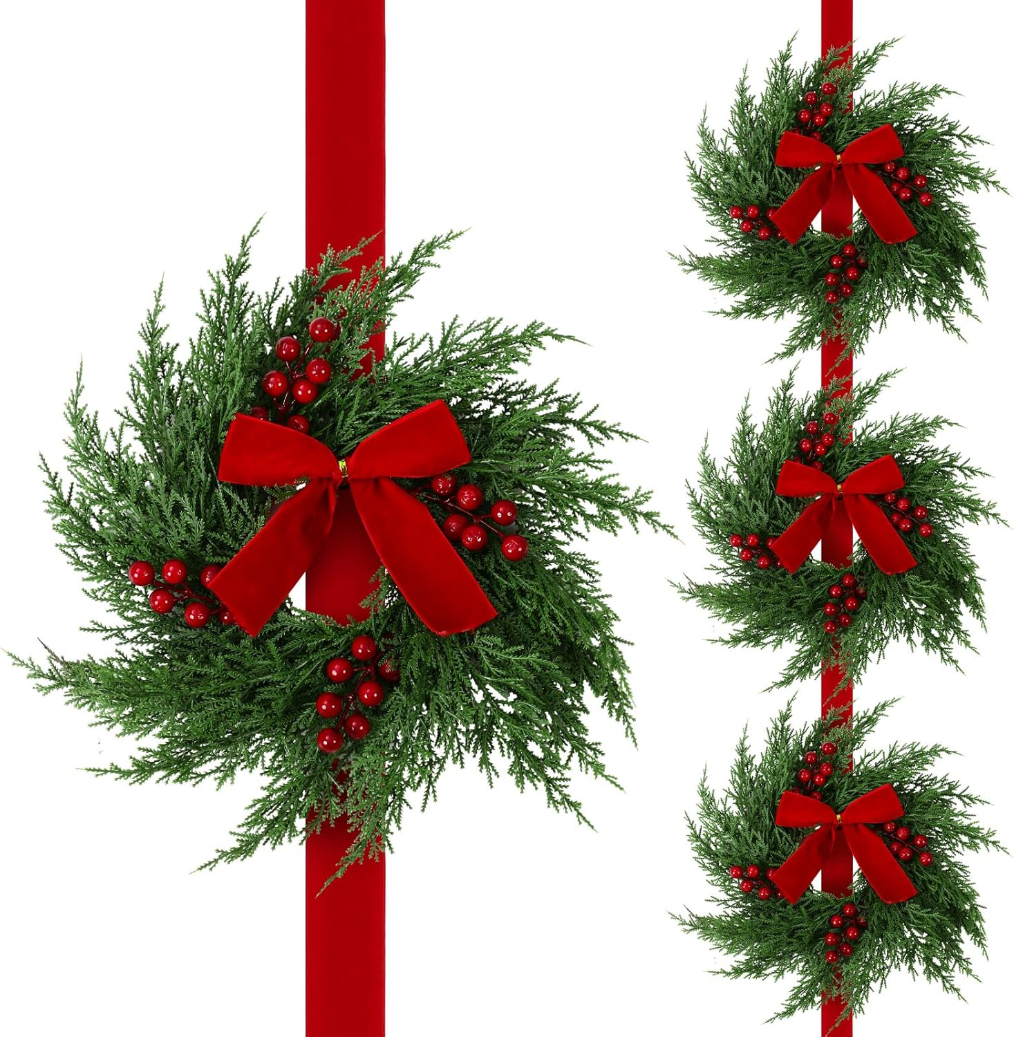 Amazon.com: Suncalla Artificial Cedar Christmas Wreath 63" Christmas ...
