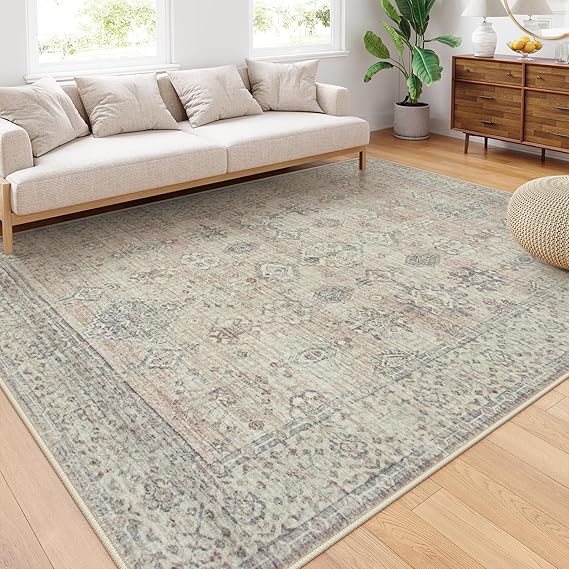 Amazon.com: 8x10 Vintage Large Rugs for Living Room, Non Slip Washable ...