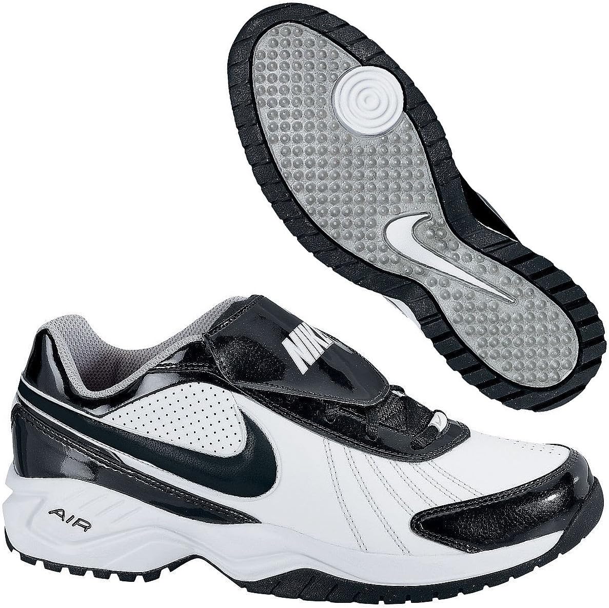 Amazon.com | Nike Unisex Air Diamond Trainer White/Silver/Black Men's ...