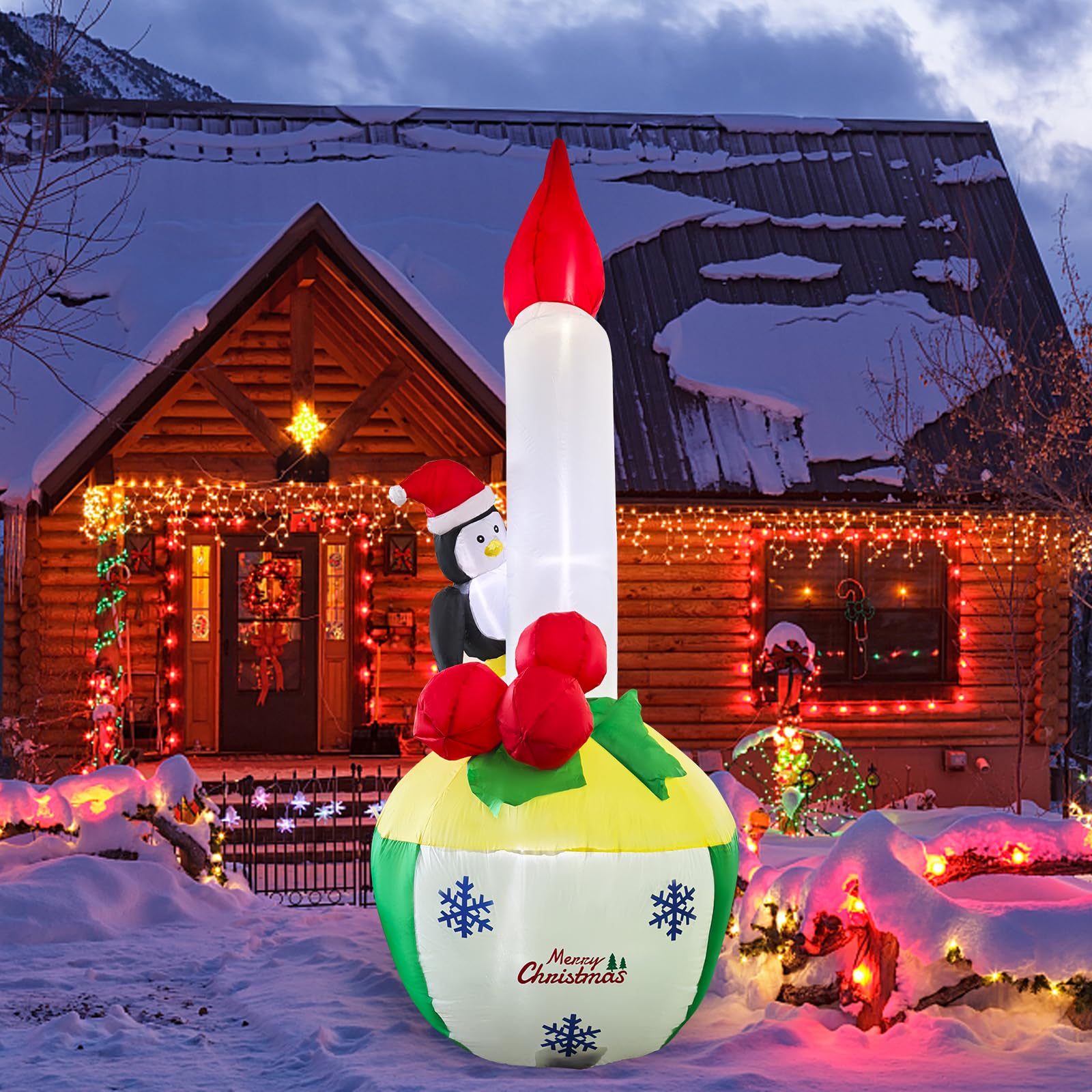 Amazon.com: 8FT Christmas Inflatables Outdoor Decorations, Bubble ...