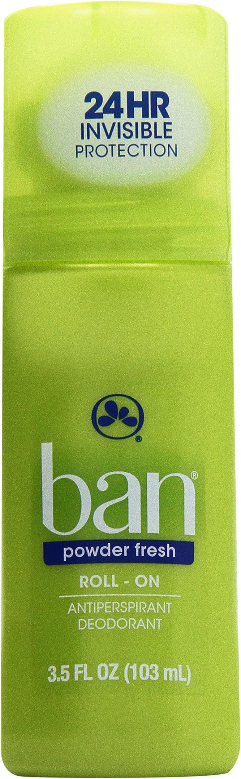 Amazon.com : Ban Classic Roll On Shower Fresh Powder Deodorant, 3.5 oz ...
