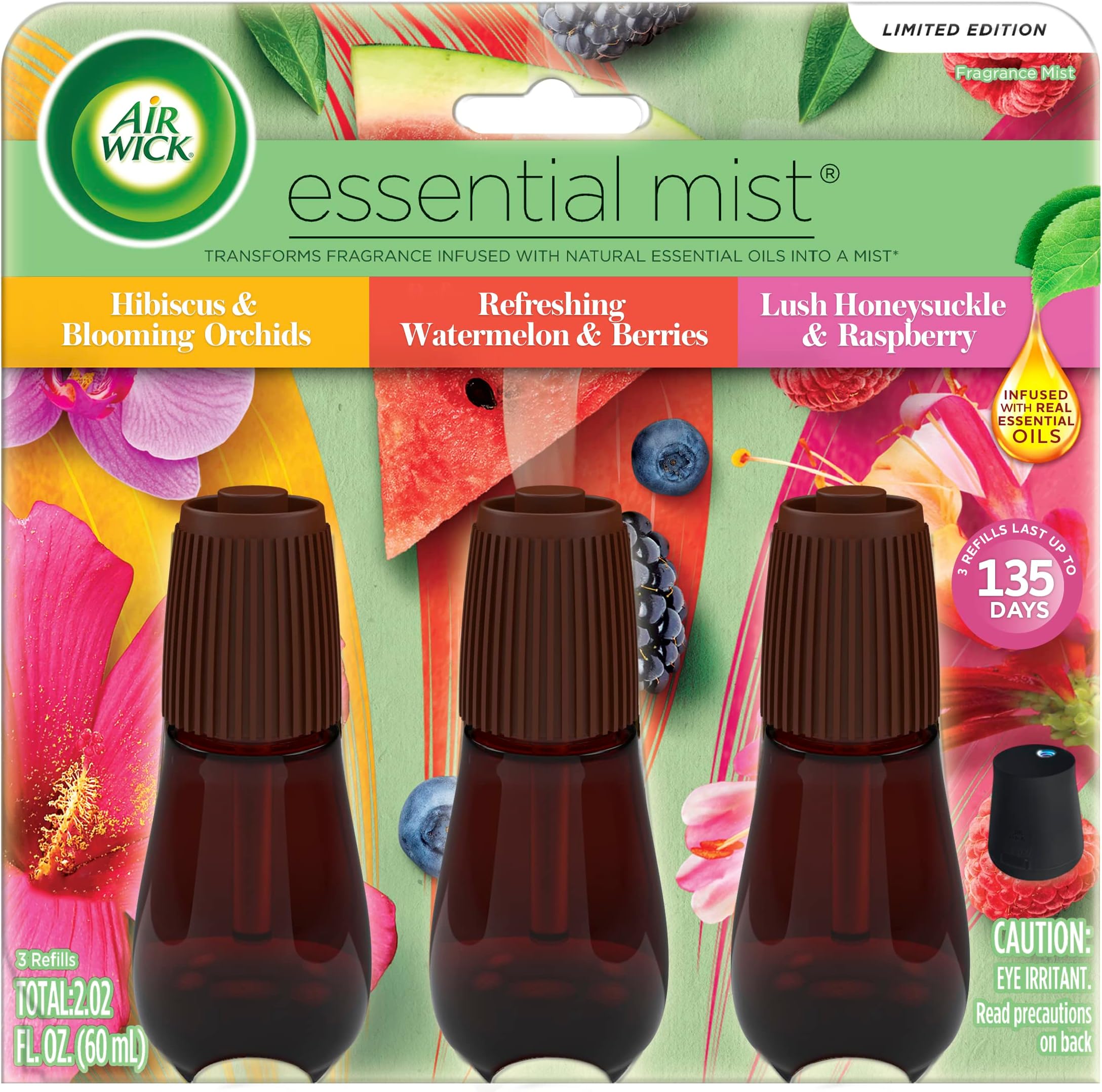 Amazon.com: Air Wick Essential Mist Refill, 2ct, Refreshing Watermelon ...