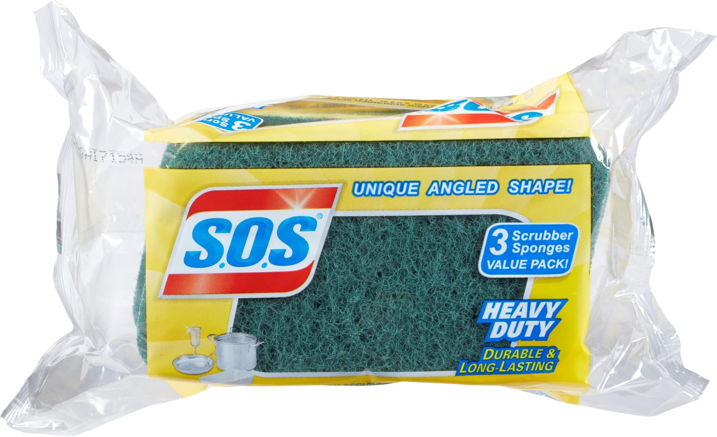 Amazon.com: S.O.S Heavy Duty Scrubber Sponge, 3 Count : Health & Household