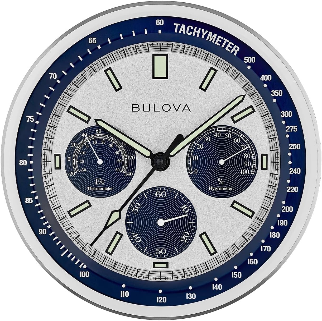 Bulova Lunar Pilot C1971 - Reloj de Pared | Acabado Plateado Mate ...