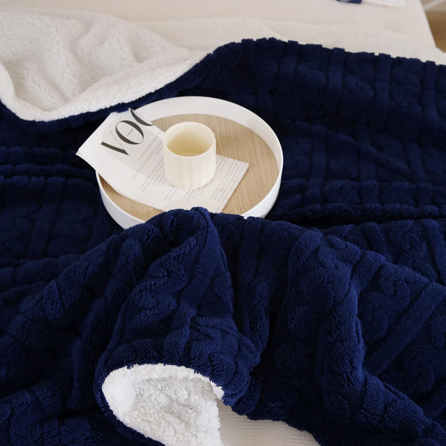 Amazon.com: Bella Sherpa Throw Blanket for Couch Sofa - Fuzzy Soft Cozy ...