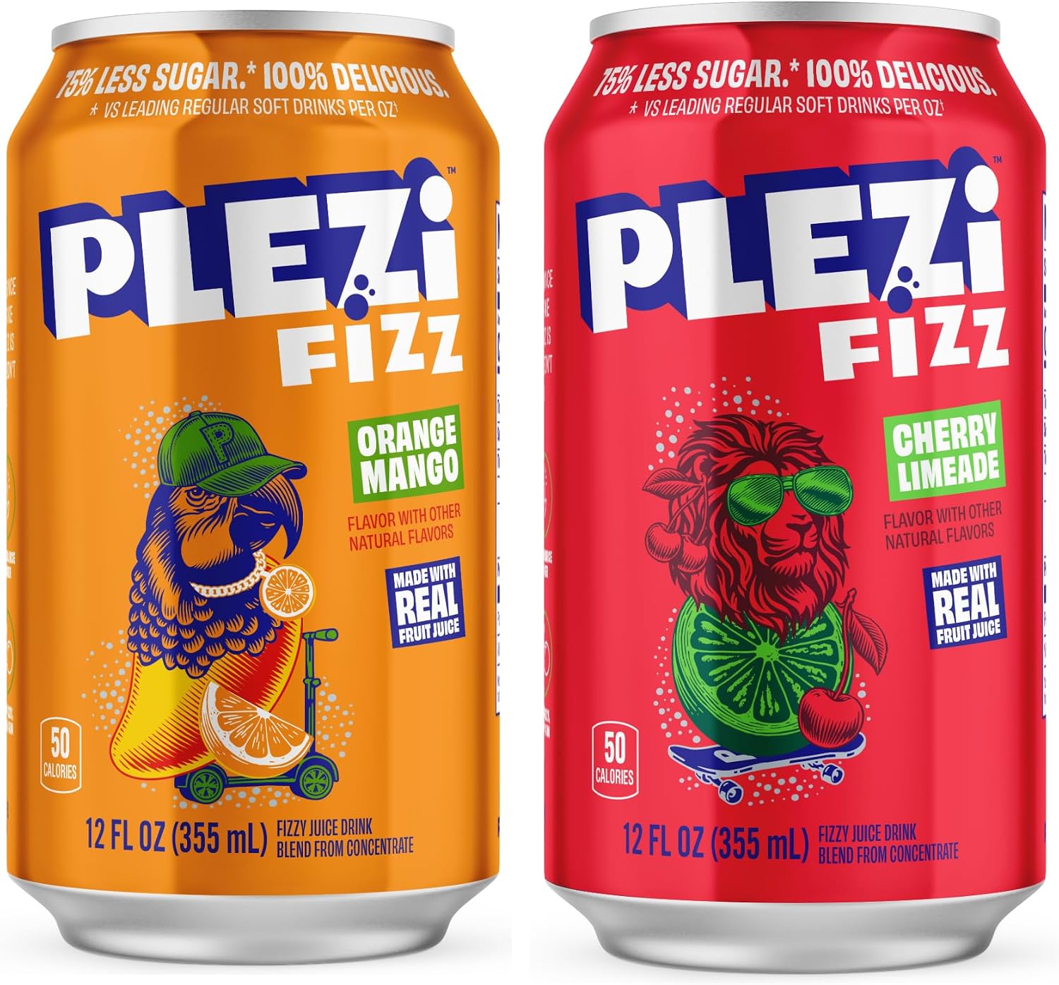 PLEZi FiZZ Orange Mango & Cherry Limeade Sparkling Philippines | Ubuy