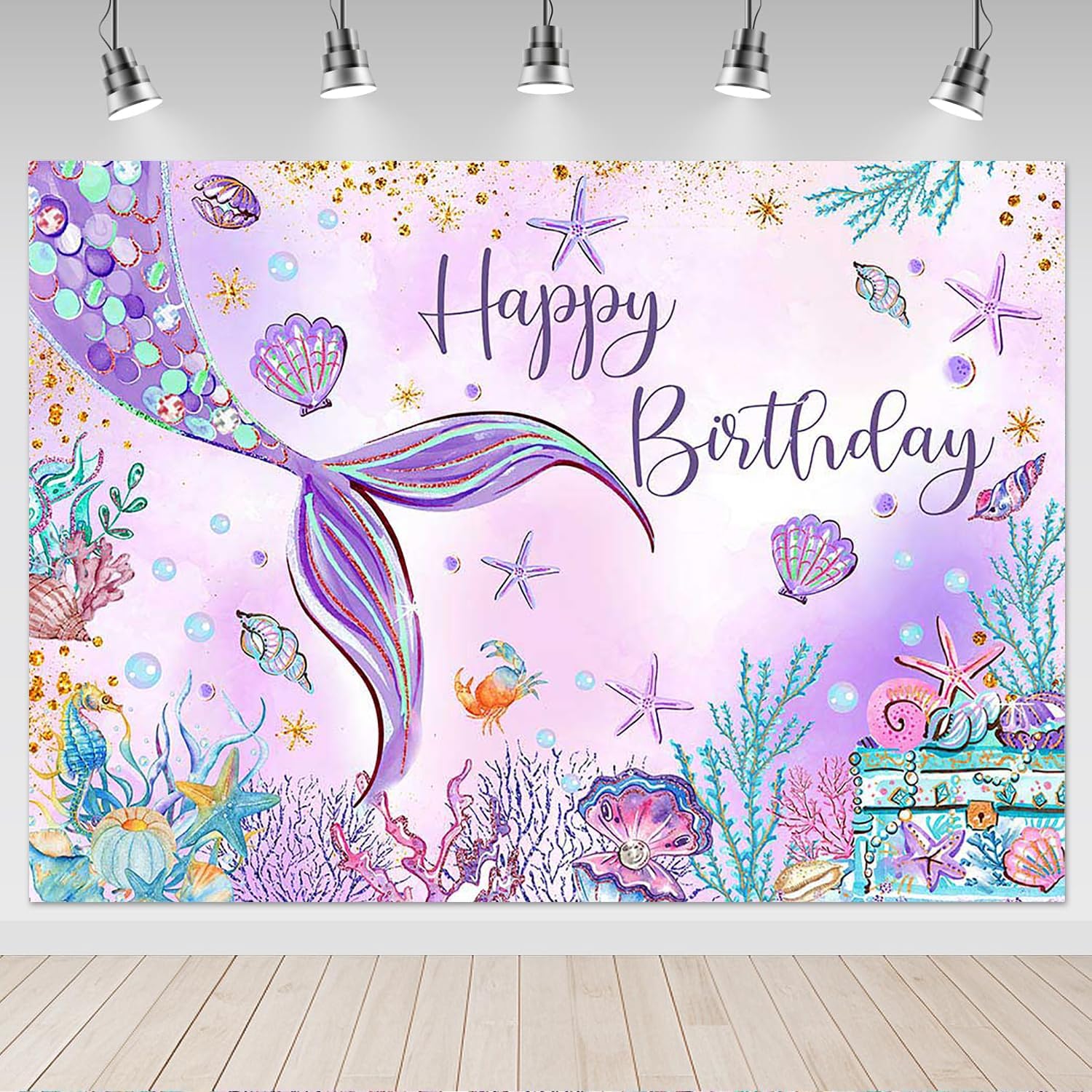 Amazon.com : Avezano Mermaid Birthday Backdrop for Girl Under The Sea ...