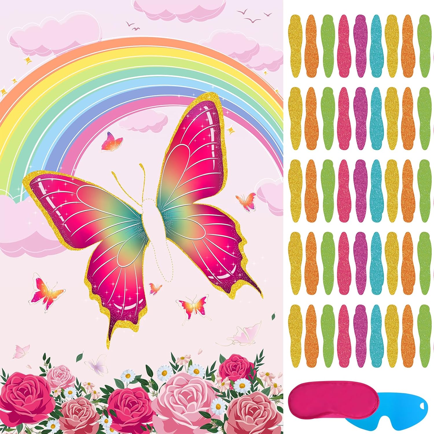 Pin The Tail on The Butterfly Party Games para niñas, recuerdos de ...