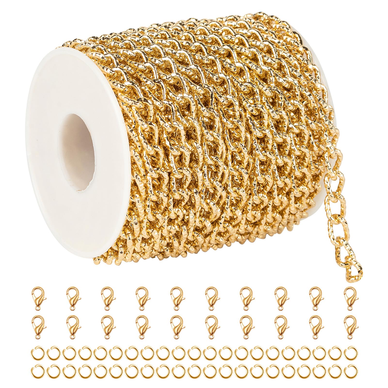 Amazon.com: YOUBEIYEE 33 Feet Gold Plated Chain for Jewelry Making ...