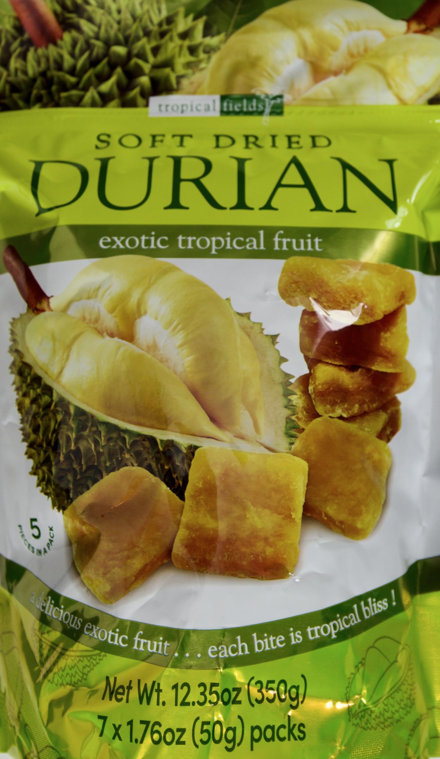 Amazon.com: Tropical Fields Soft Dried Durian Exotic Tropical Fruit, 12 ...