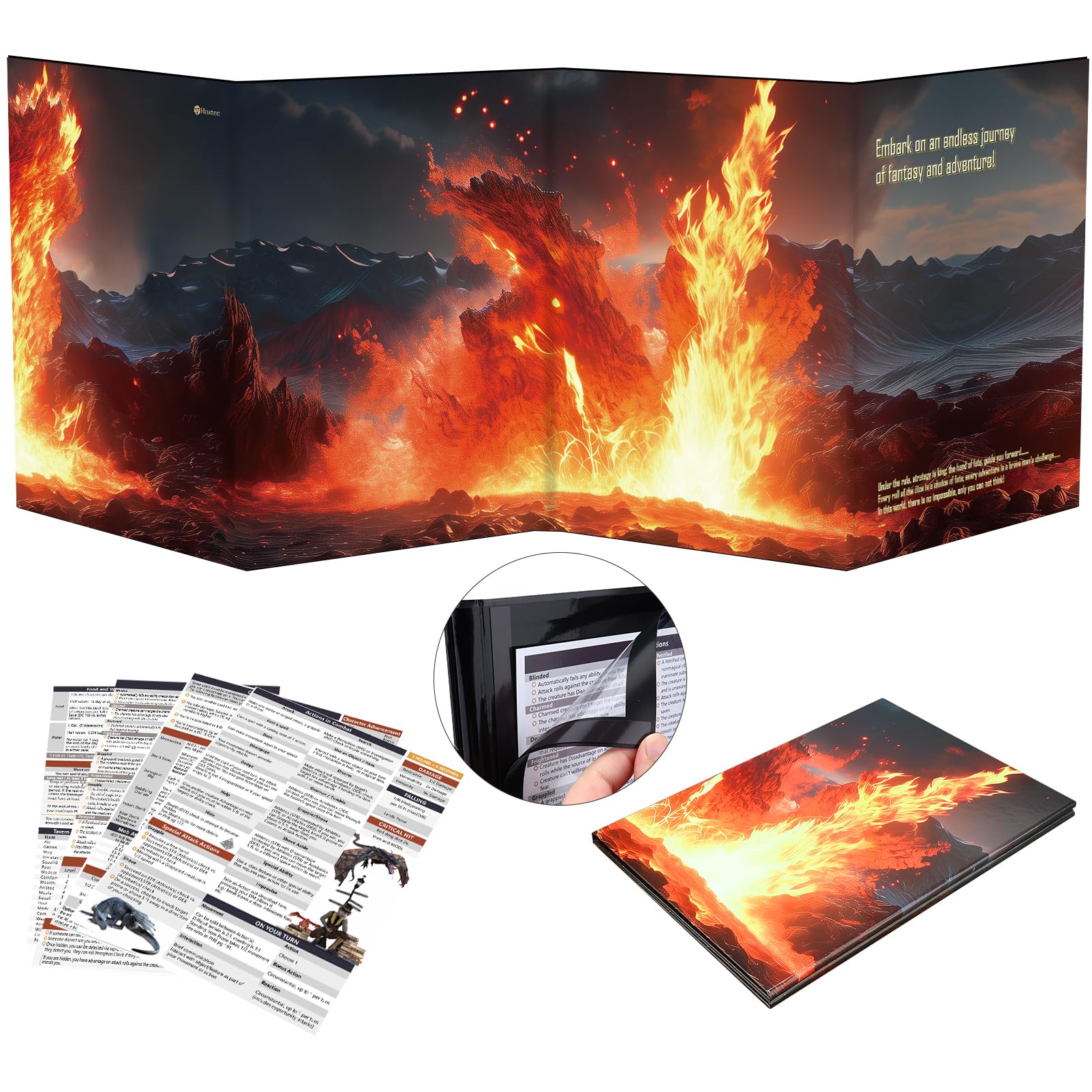 Amazon.com: Haxtec DND DM Screen, Dungeons and Dragons Master Screen ...