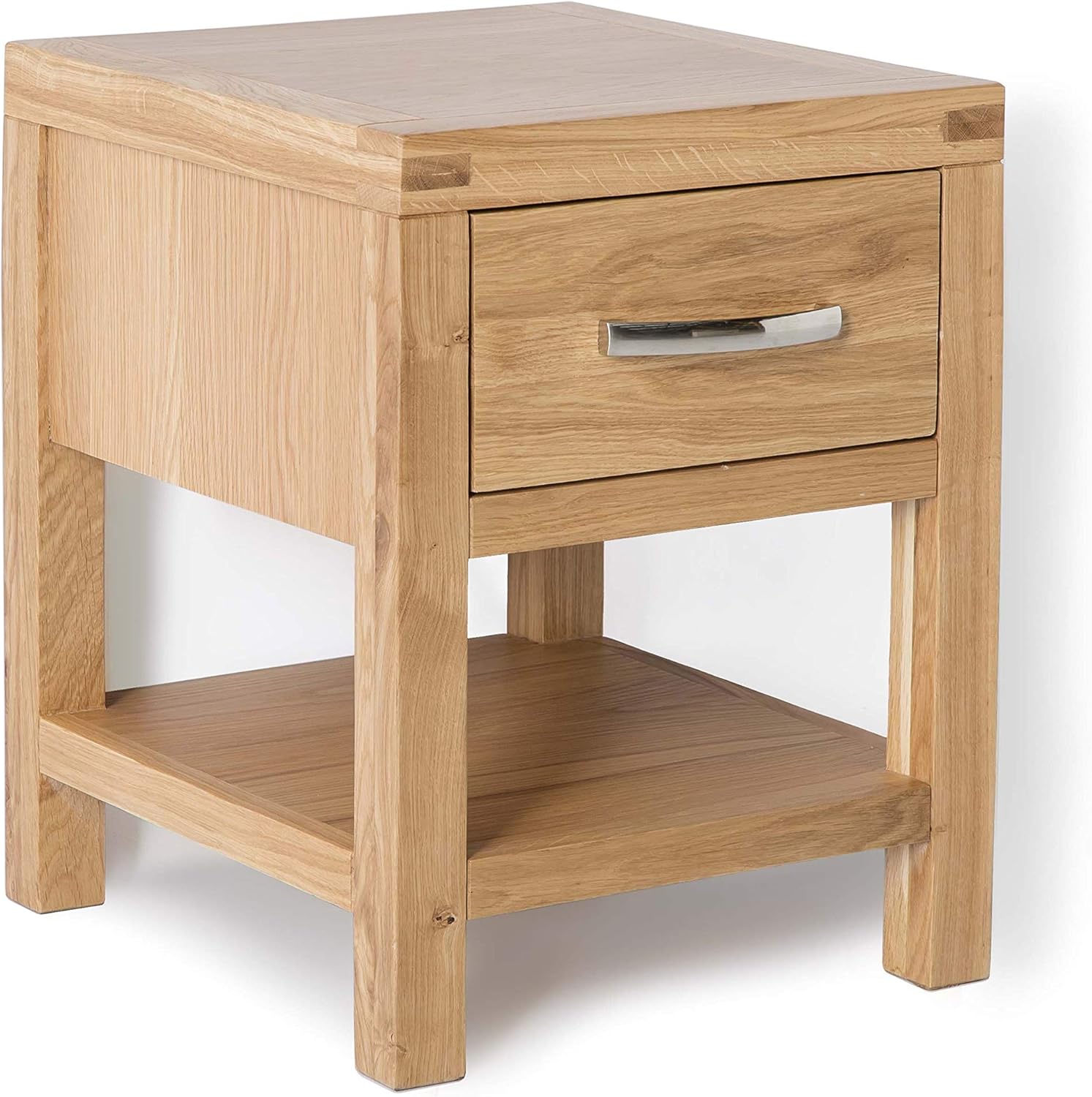 Abbey Light Oak Side Lamp Table with Storage Drawer | Roseland ...