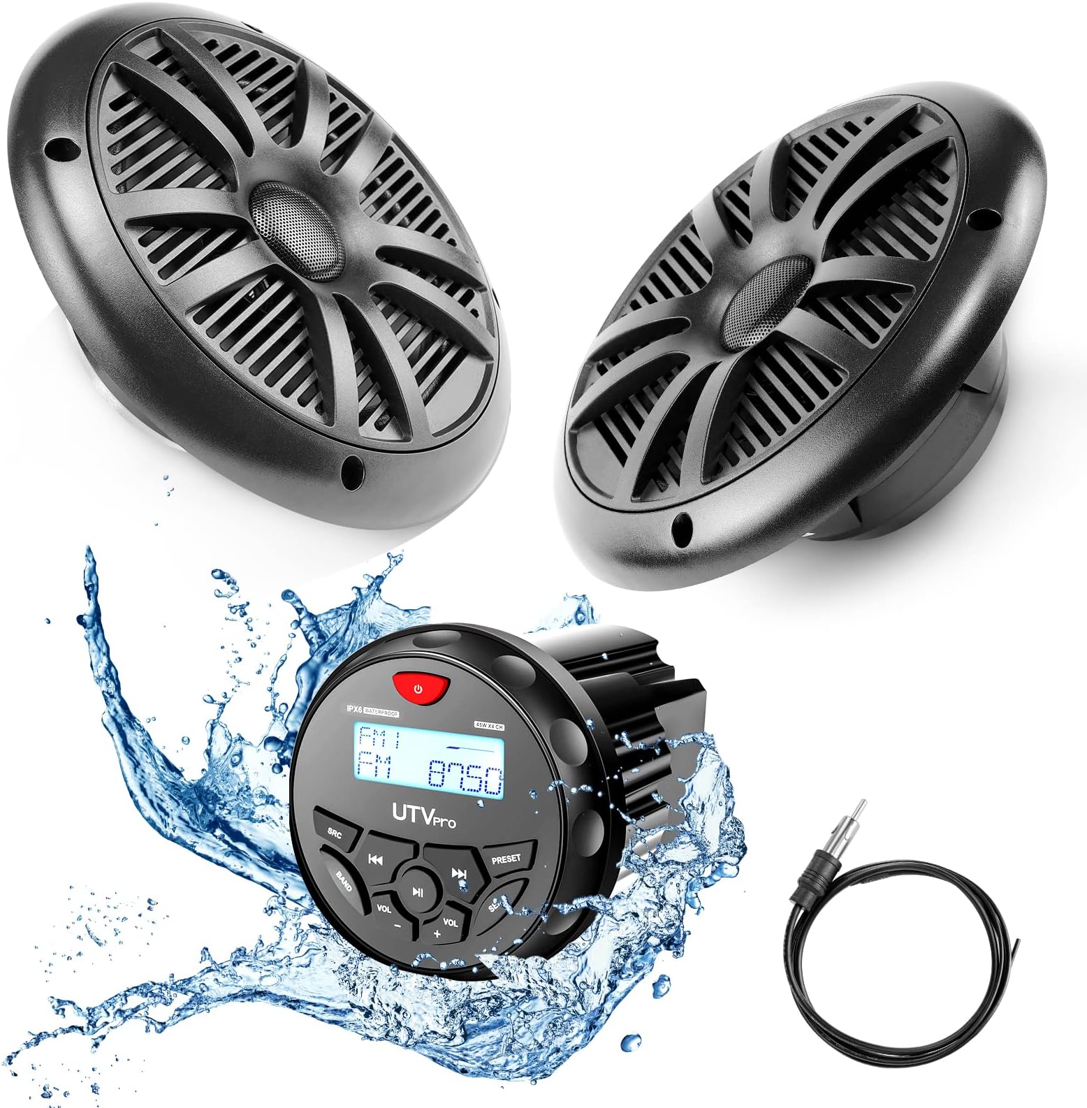 Amazon.com: BOSS Audio Systems MG150W.6 Marine Boat Stereo Sound System ...