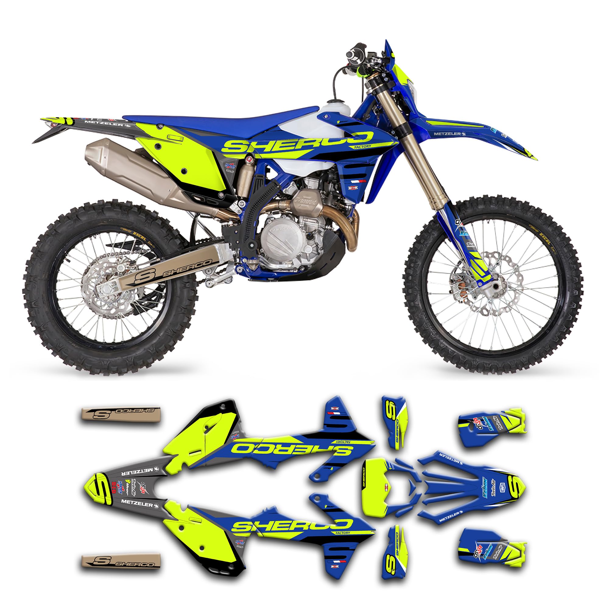 Amazon.com: Kungfu Graphics Custom Decal Kit for Sherco SE 125 250 300 ...