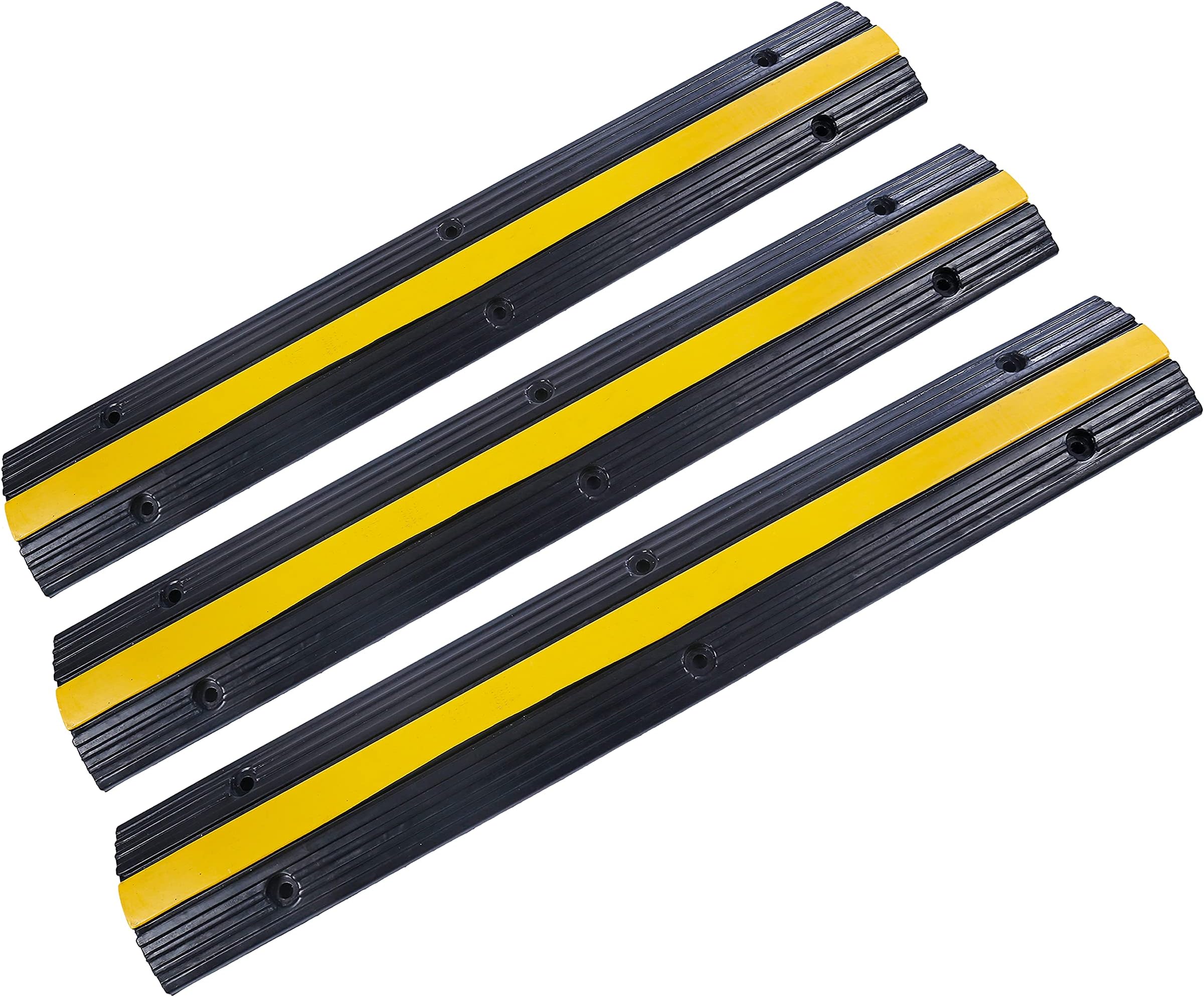 Amazon.com: Happybuy 4 Pack of 1-Channel Rubber Cable Protector Ramps ...