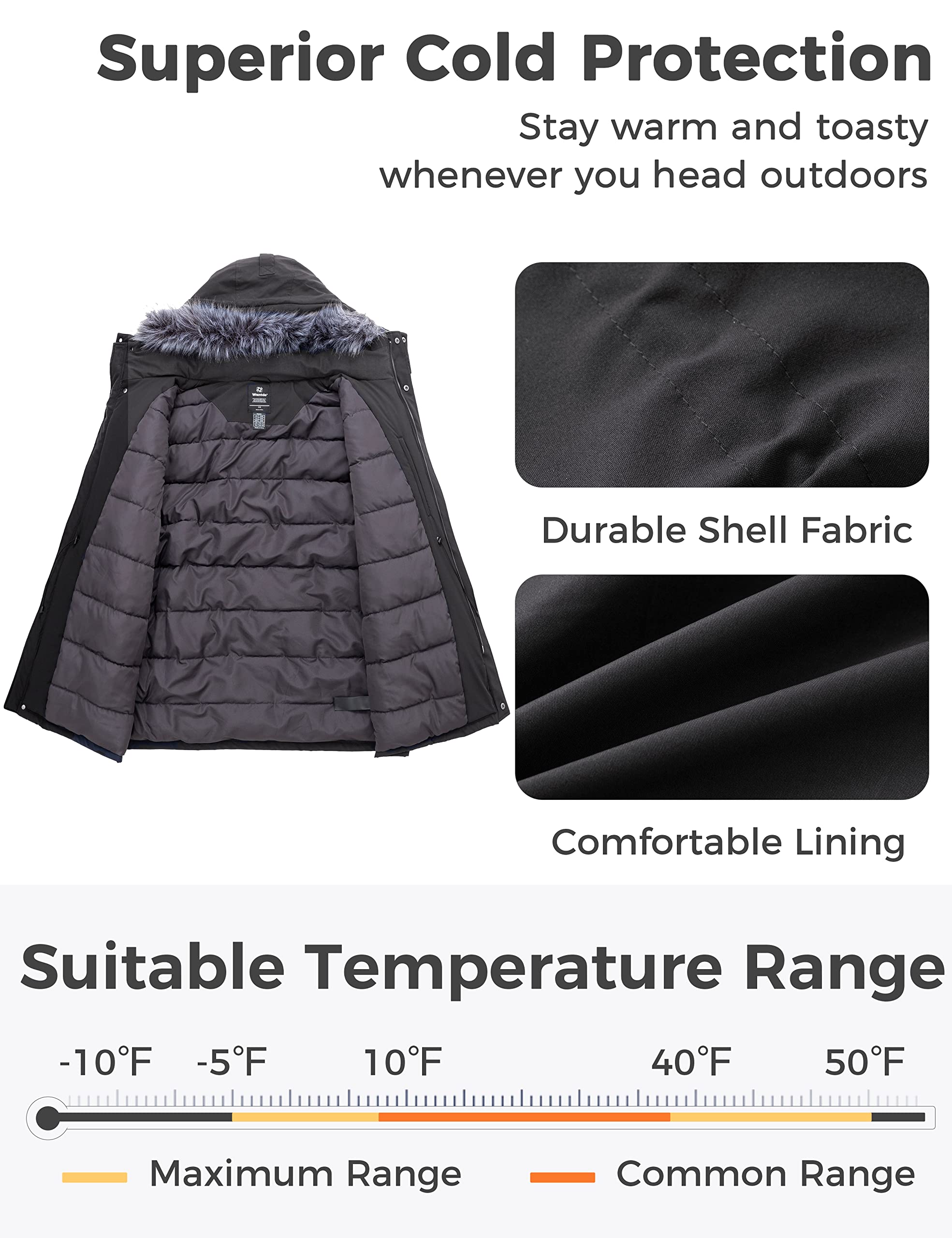 Snapklik.com : Wantdo Mens Big And Tall Quilted Coat Warm Winter Puffer ...