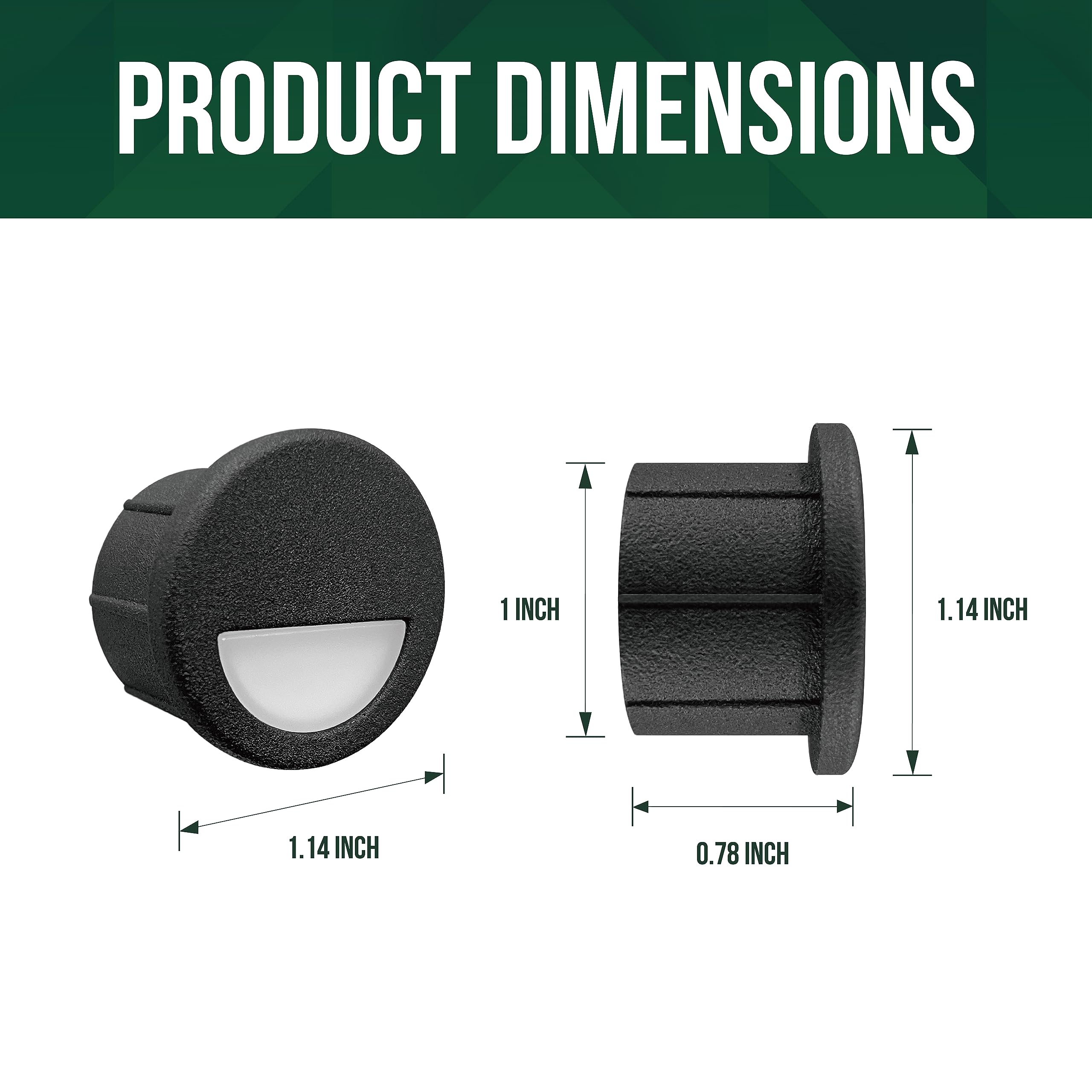Snapklik.com : 12 Pack Recessed Low Voltage LED Step Riser Light ...