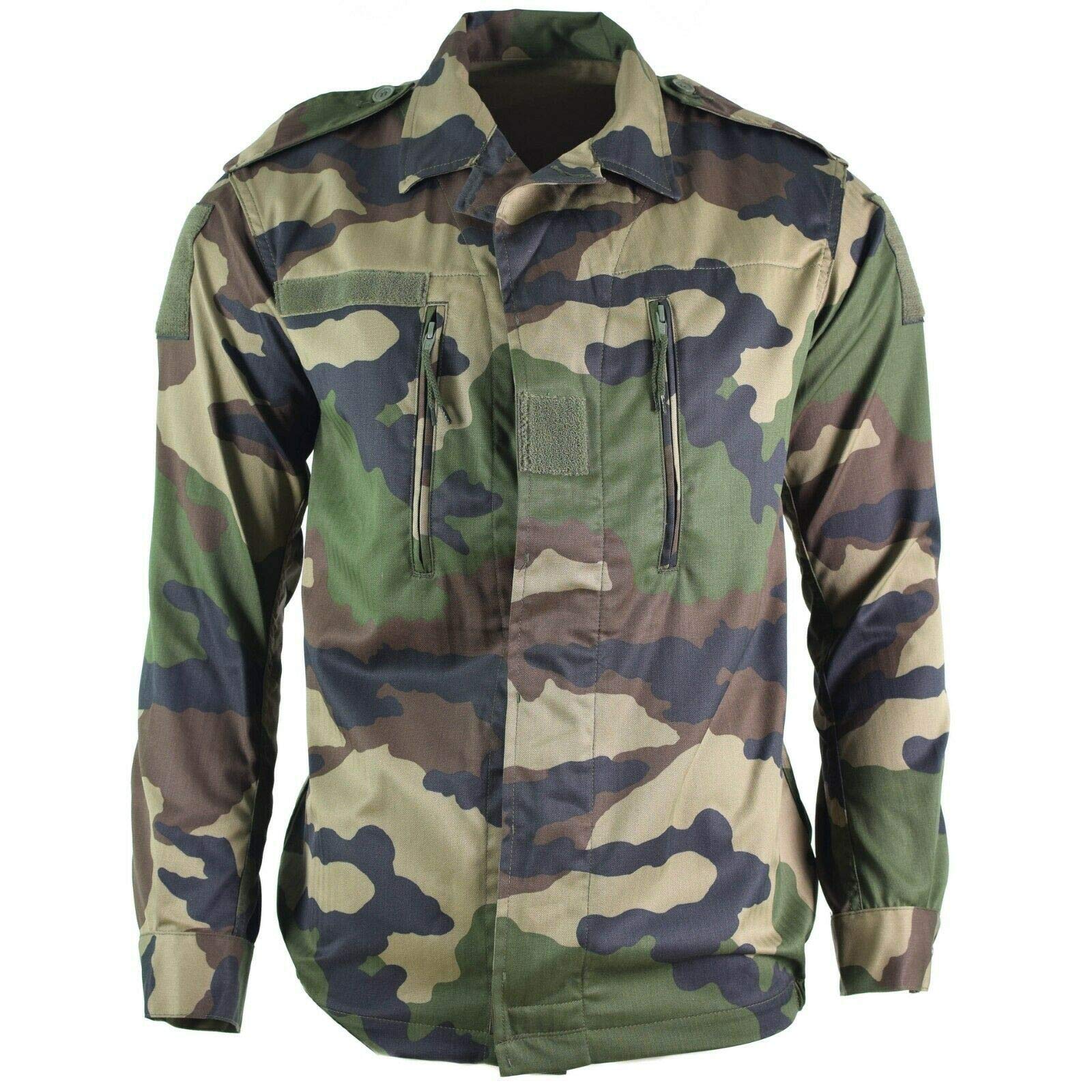 Buy Genuine French army F2 combat jacket -issue surplus shirt olive ...