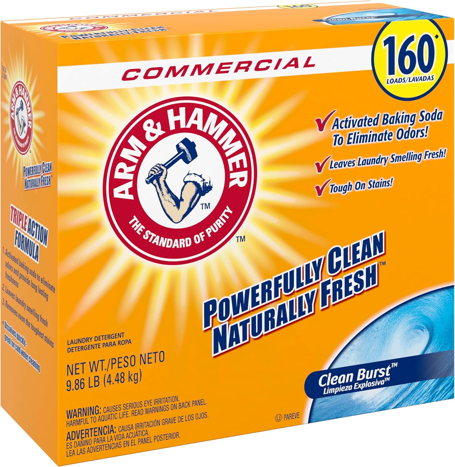 Brandclub - Arm & Hammer Powder Laundry Detergent, Clean Burst Scent, 9 ...