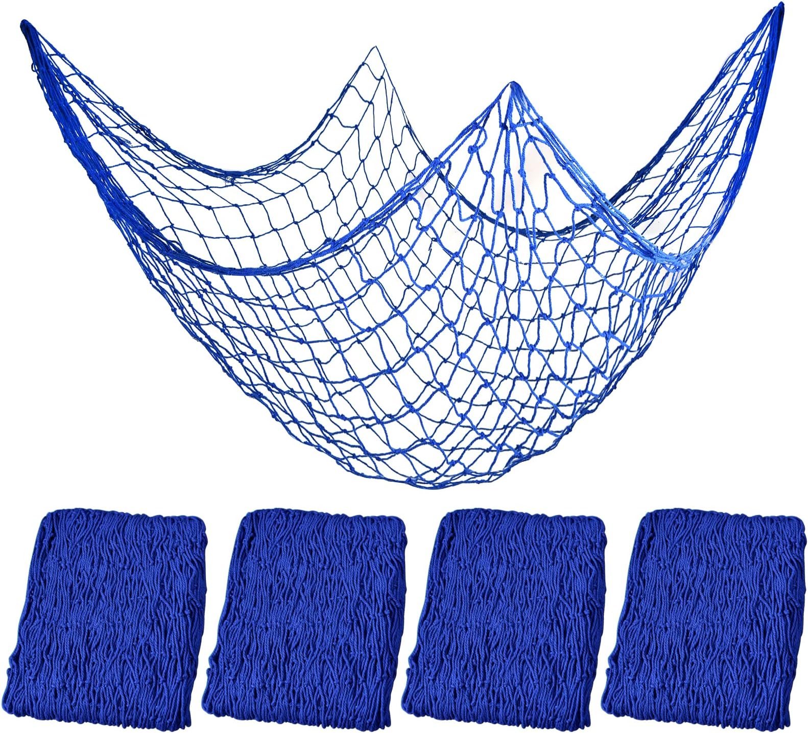 Amazon.com: 16 Pieces Natural Fish Net Decoration 80" x 40", Wall ...