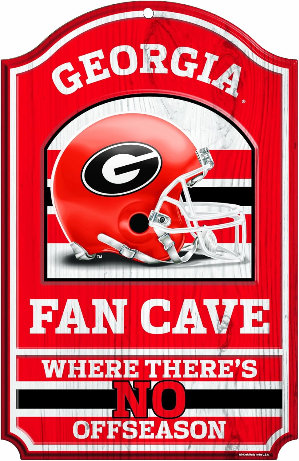 Amazon.com : NCAA Georgia Bulldogs 11-by-17 Fan Cave Wood Sign : Sports ...
