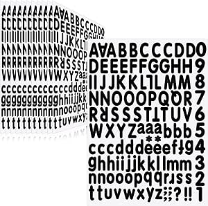 Amazon.com: 1512pcs 12 Sheet Small Letter and Number Stickers - 1 Inch ...