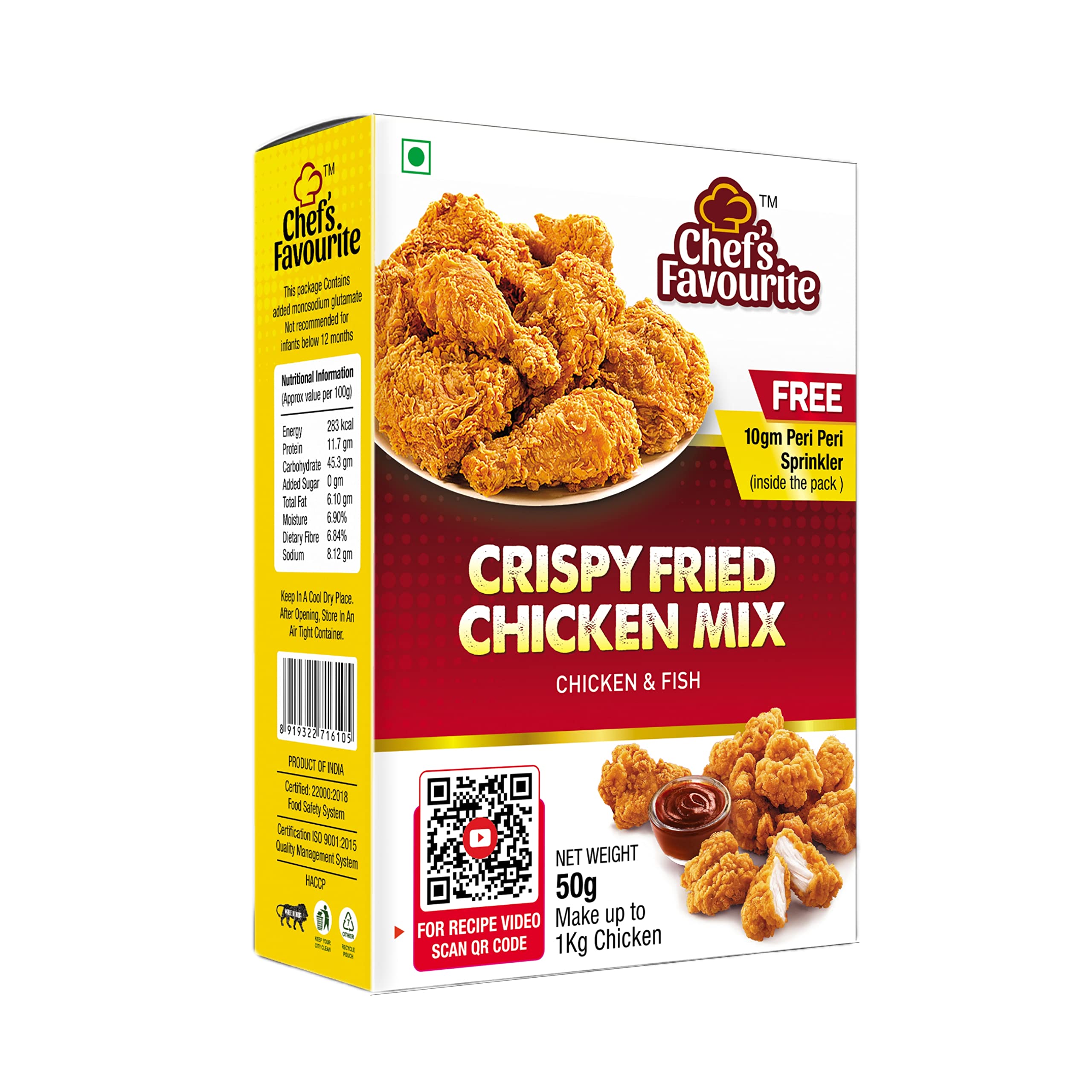 Crispy Fried Chicken Masala Mix (For 1kg chicken) | Free Peri Peri ...