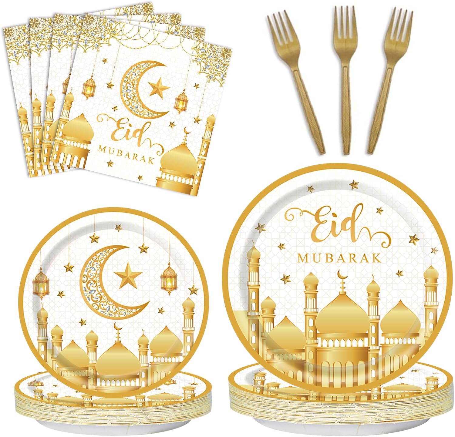 Amazon.com: QIFU Eid Mubarak Decorations for Home with Festival Paper ...