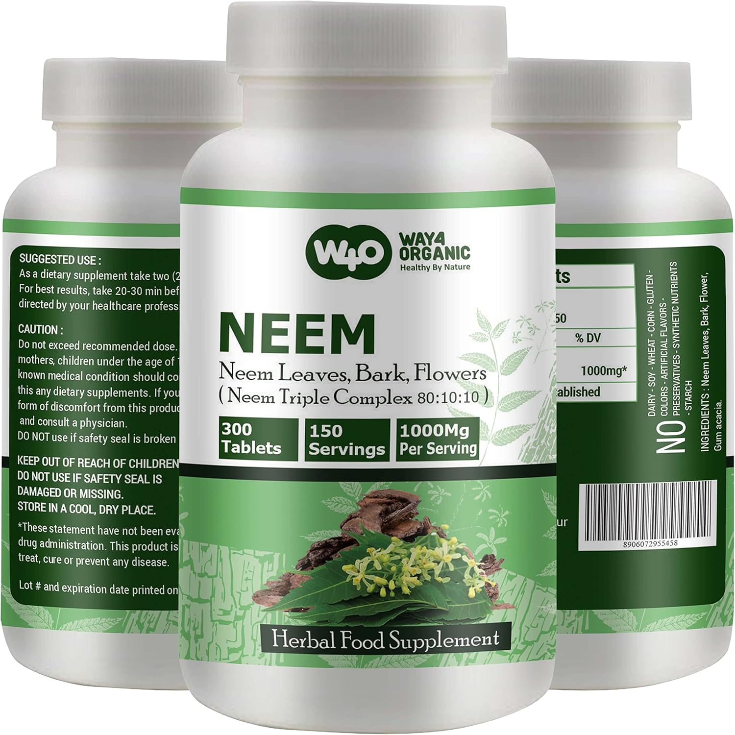 Amazon.com: WAY 4 ORGANIC W4O Neem Triple Complex - High-Potency ...