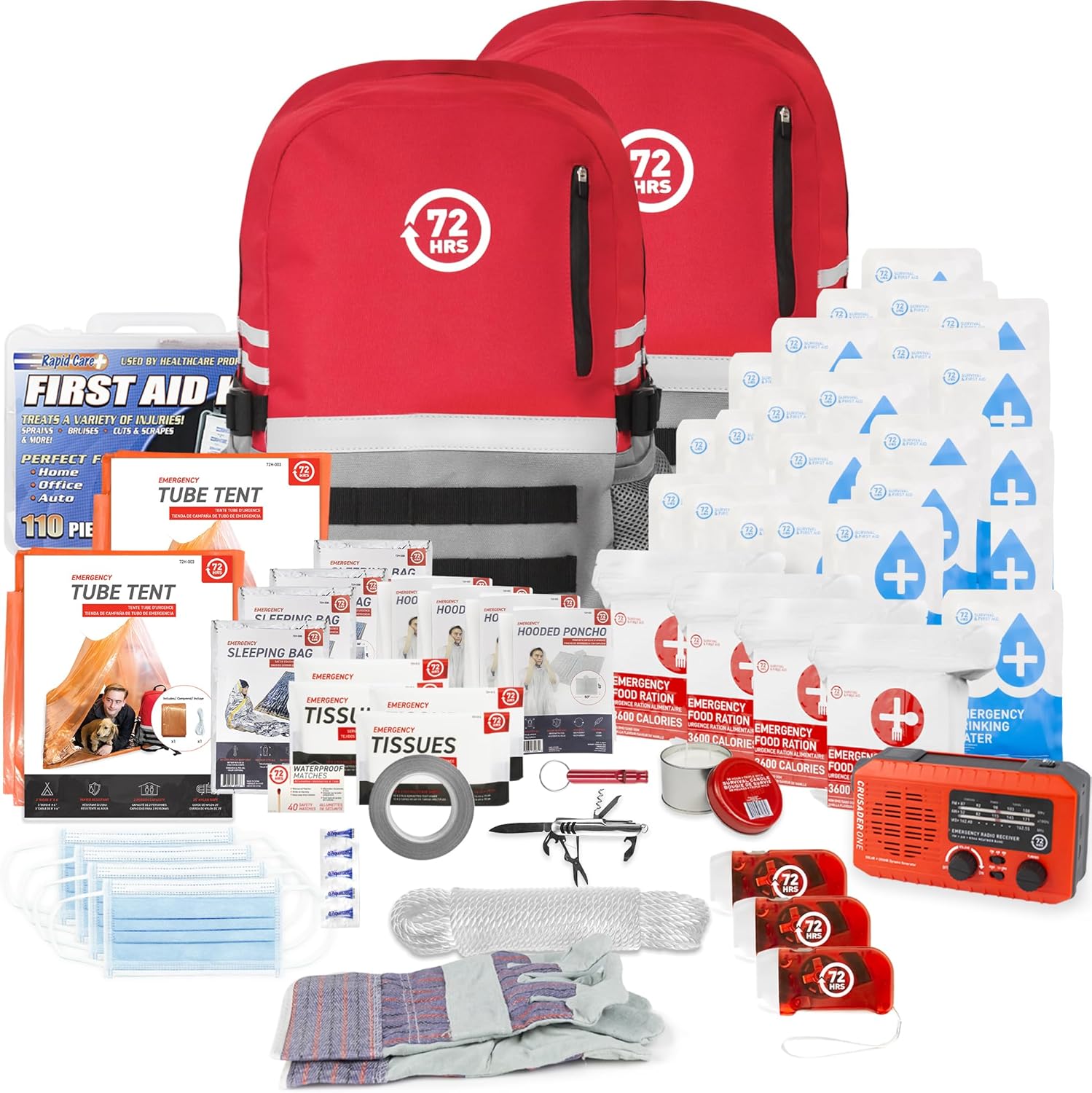 72 HRS Deluxe Emergency Survival Kit – Heavy Duty 72 Hour Bag Survival ...