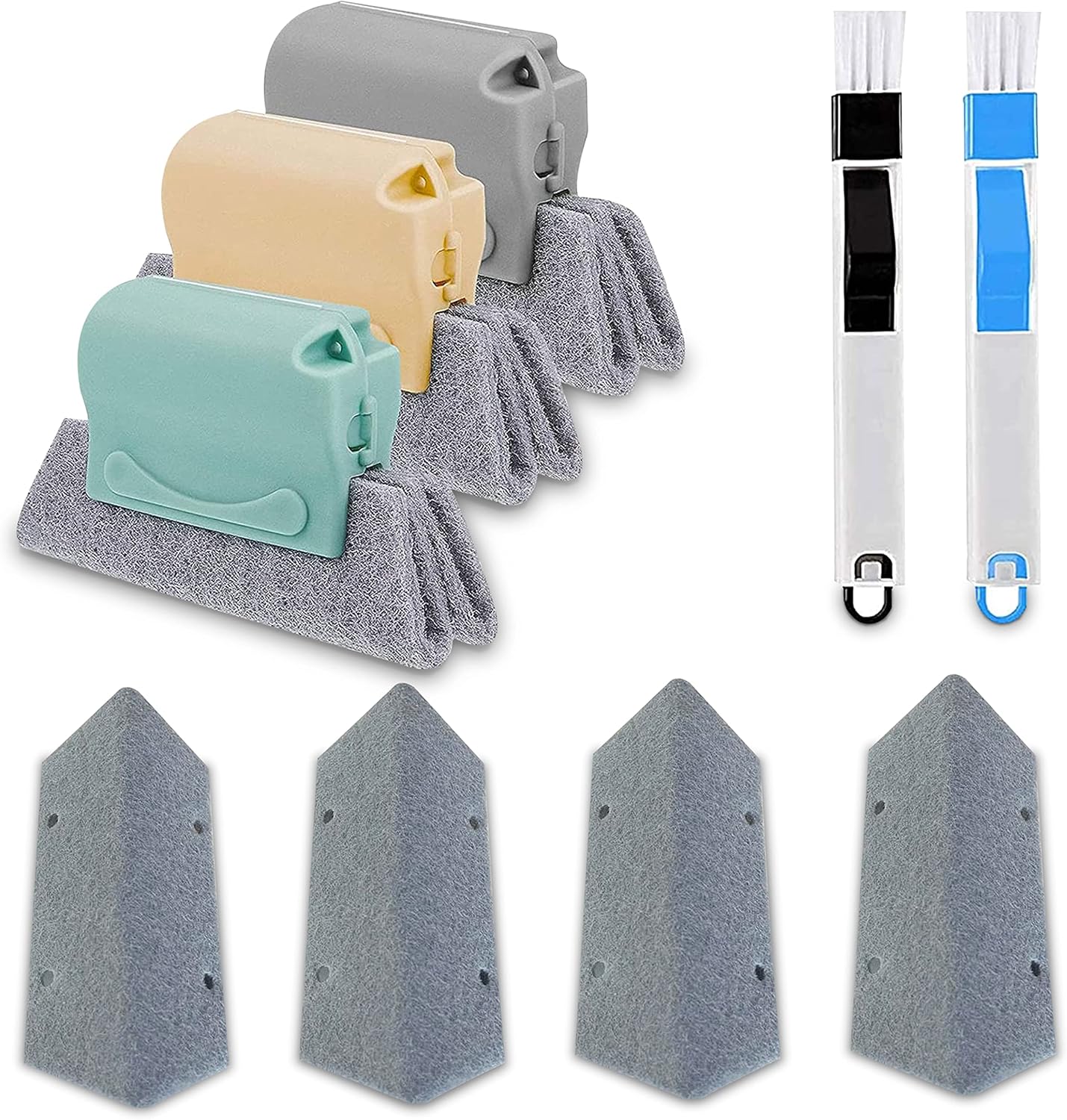 Amazon.com: 9 Pcs Set - Window Groove Cleaner - Groove Cleaning Brush ...