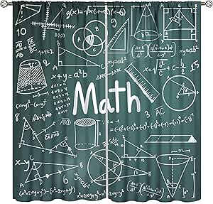 Amazon.com: YungHo Mathematics Classroom Curtains, Dark Blackboard ...